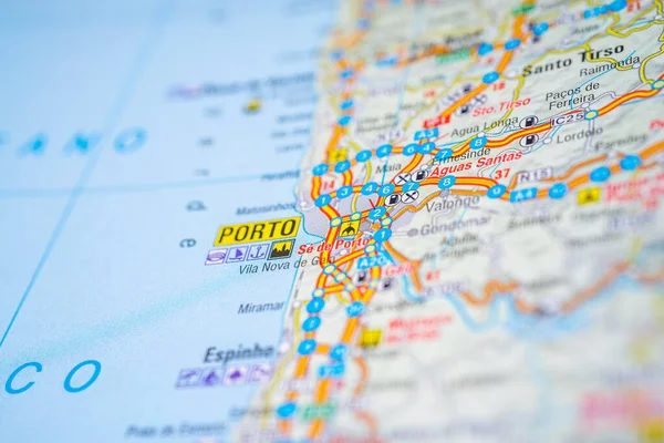 Porto Europe Map — Stock Photo © aallm #466931162