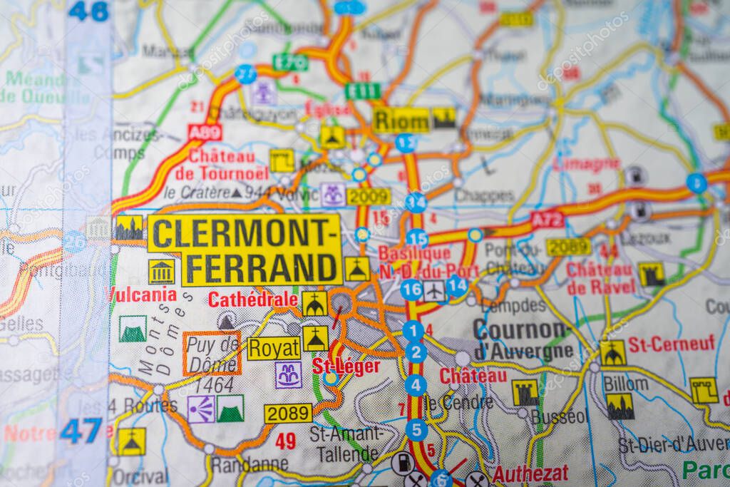 Clermont Ferrand en el mapa de Europa 2022
