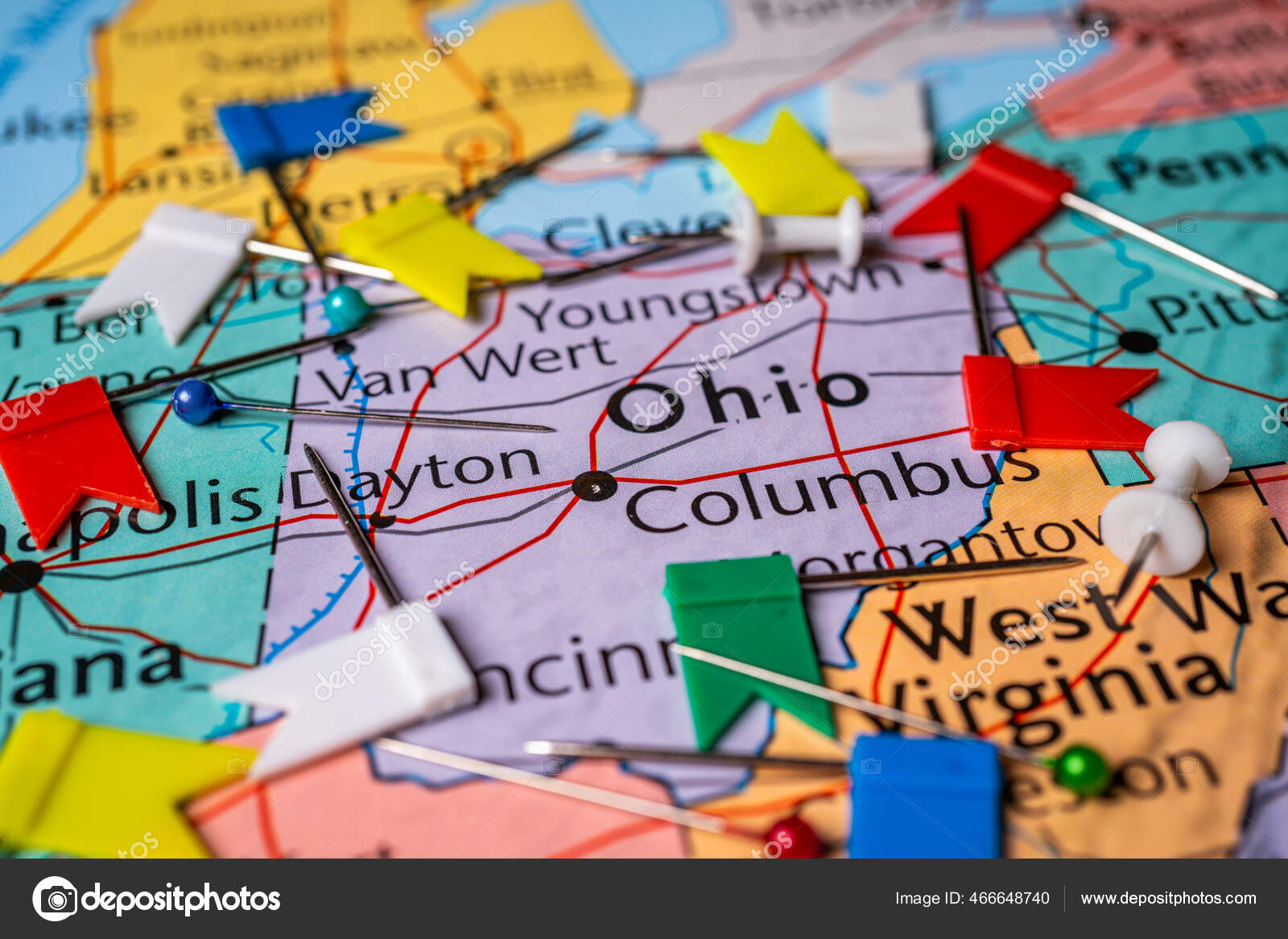 Ohio State Usa Map Stock Photo by ©aallm 466648740