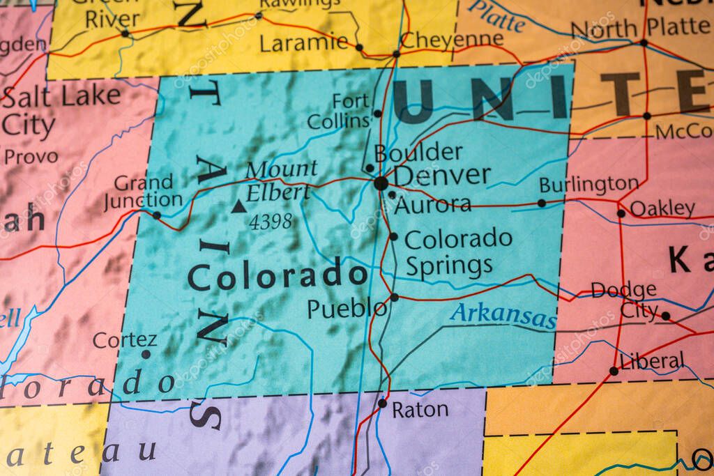 Colorado en el mapa de Estados Unidos 2023