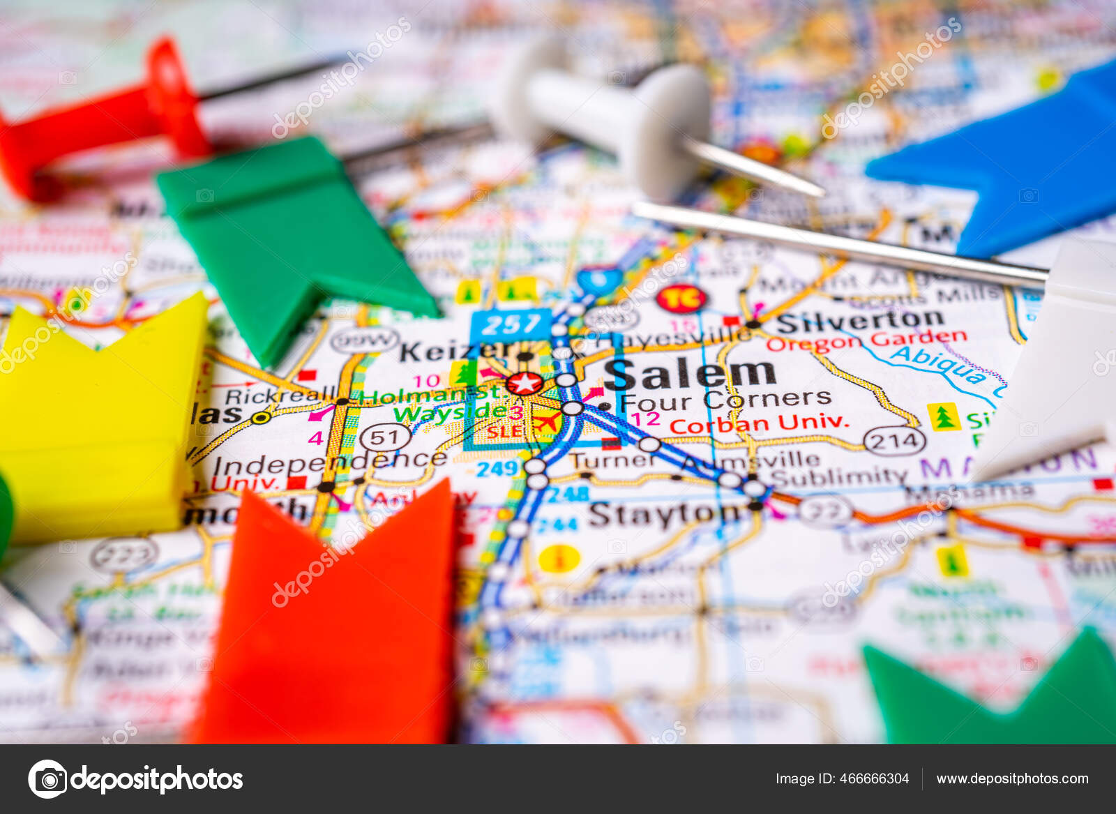 Salem Usa Map Stock Photo by ©aallm 466666304