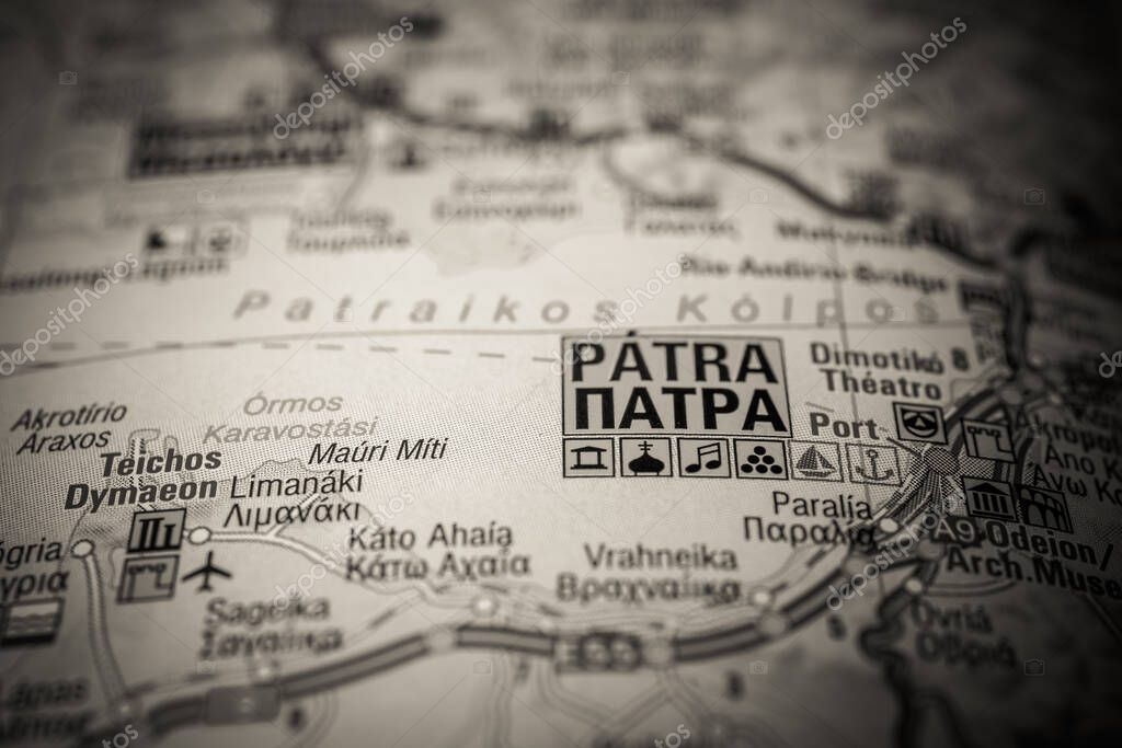 Patra en el mapa de Europa 2022