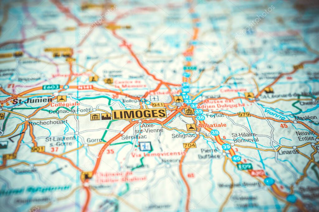 Limoges en el mapa de Europa 2024