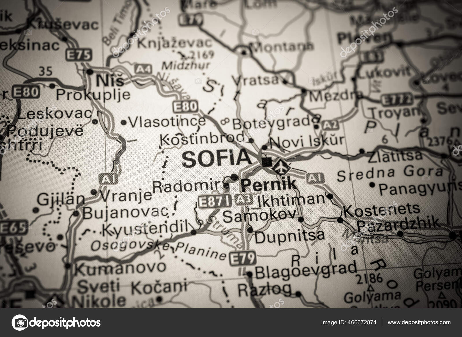 Sofía Mapa Europa: fotografía de stock © aallm #466672874 | Depositphotos