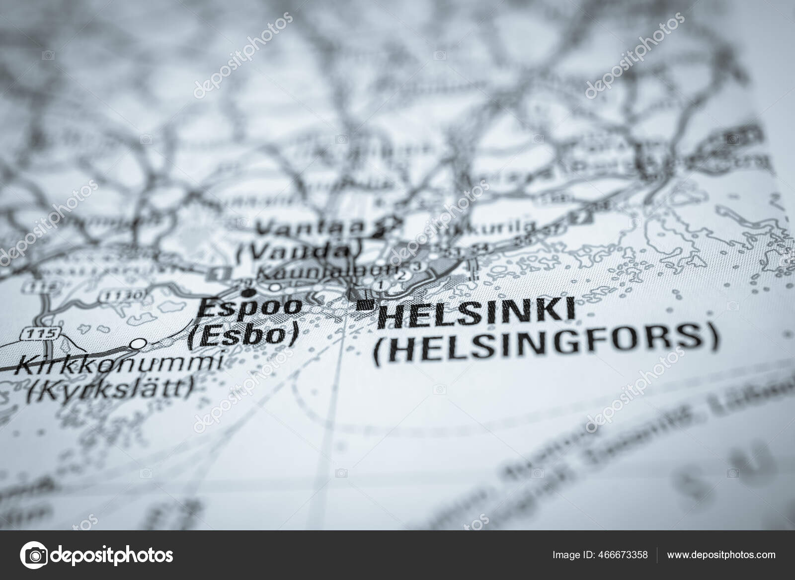 Helsinki Europe Map Stock Photo by ©aallm 466673358