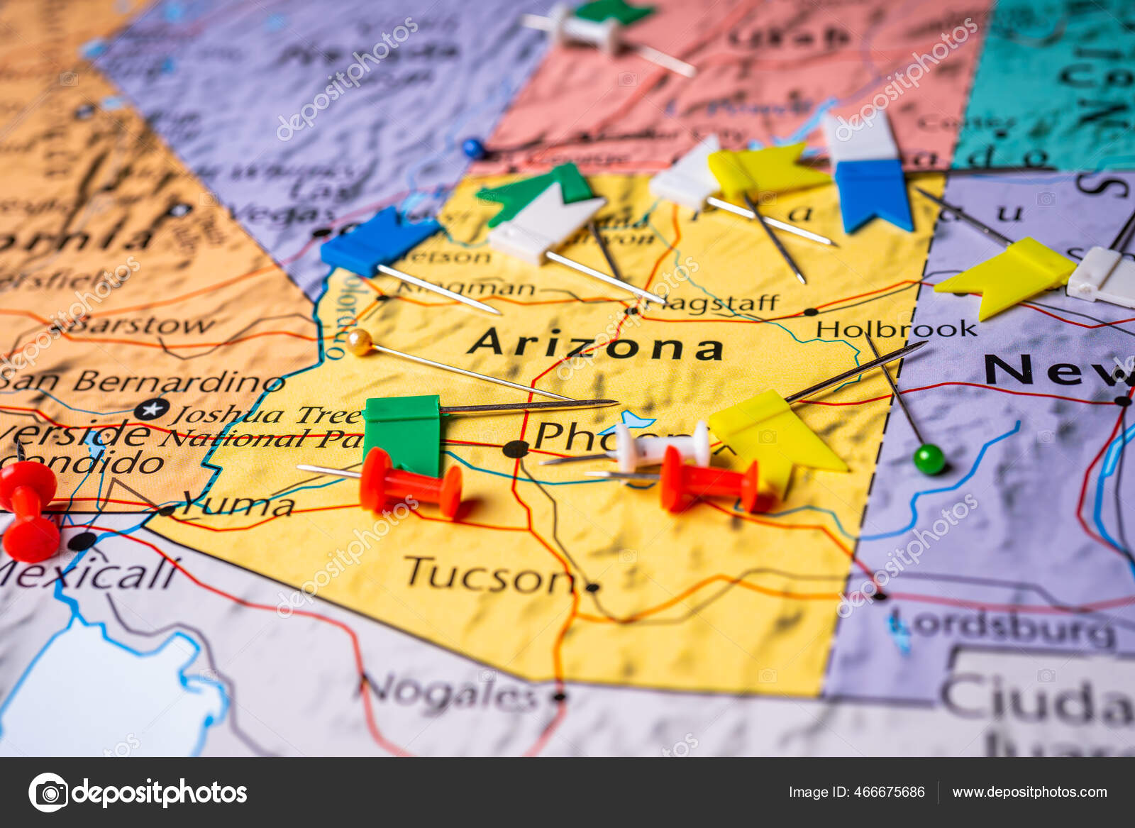 Arizona Map Usa Stock Photo by ©aallm 466675686