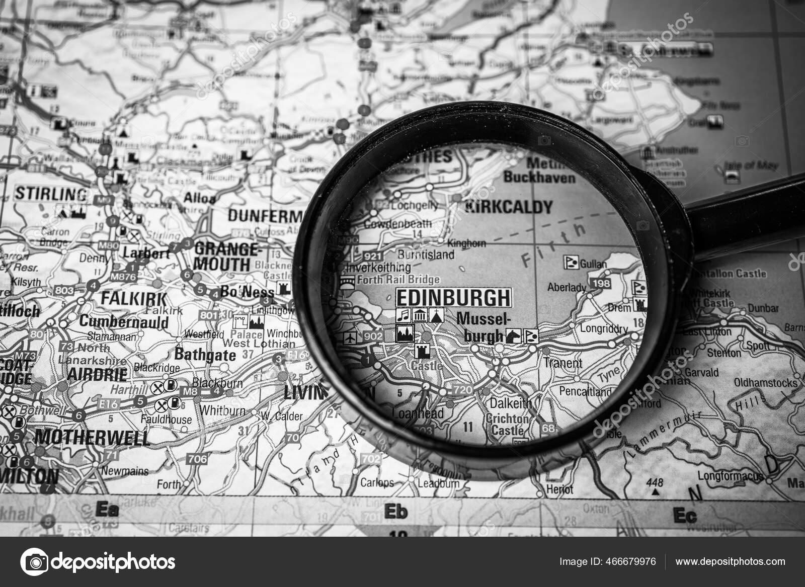 Edinburgh Map Europe Background Stock Photo by ©aallm 466679976