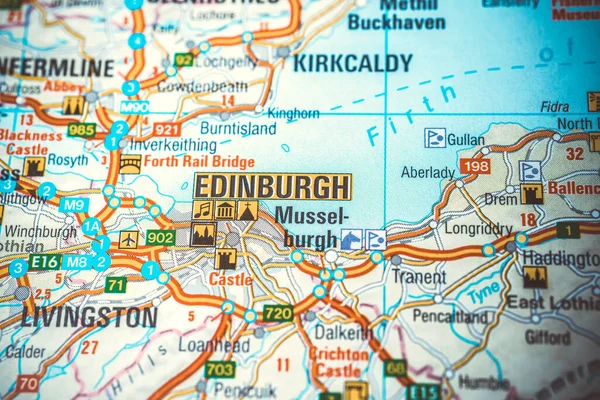 Edinburgh Map Europe Background — Stock Photo © aallm #405855162