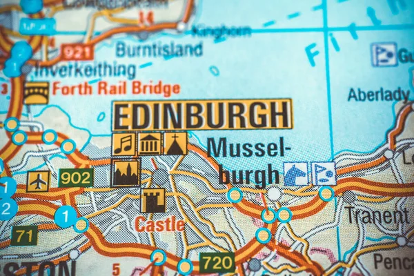 Edinburgh Map Europe Background — Stock Photo © aallm #405855162