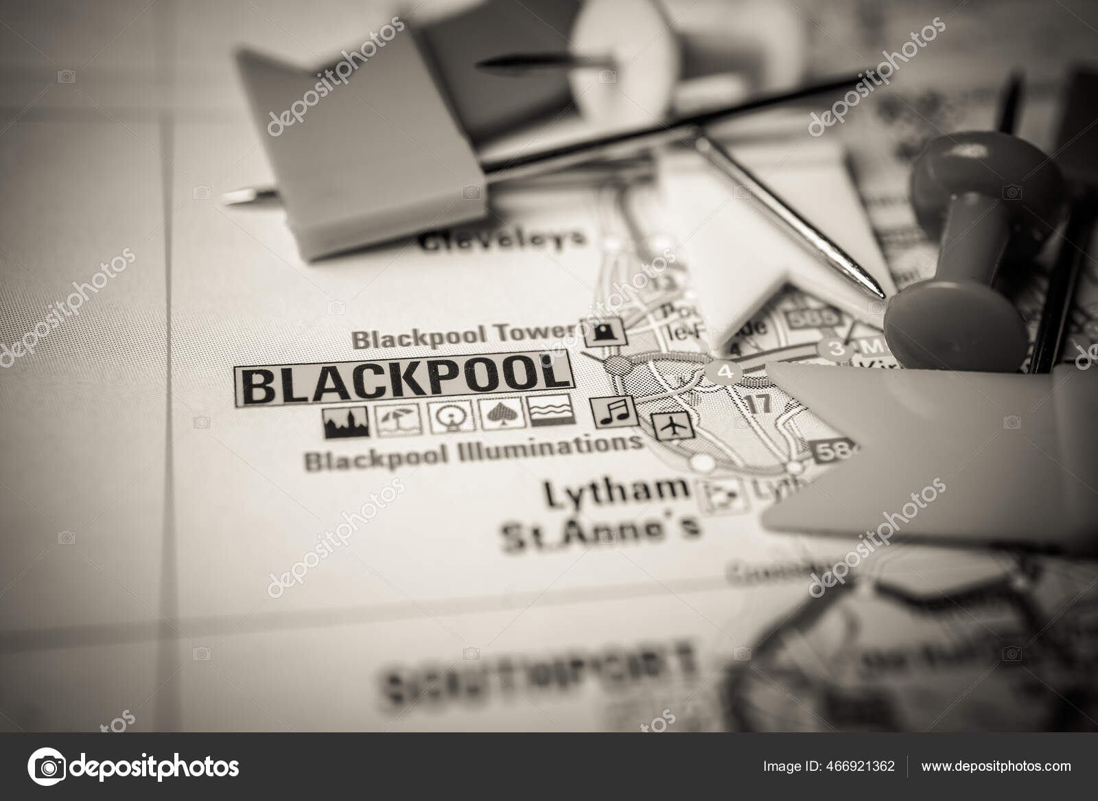 Blackpool Map Europe — Stock Photo © aallm #466921362