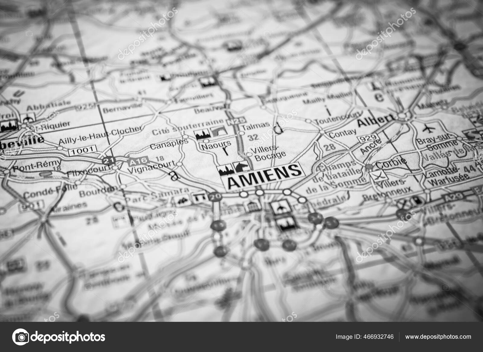 Amiens Map Europe Background Stock Photo by ©aallm 466932746