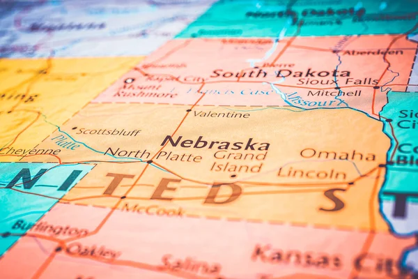 Nebraska Usa Map — Stock Photo © aallm #466946398