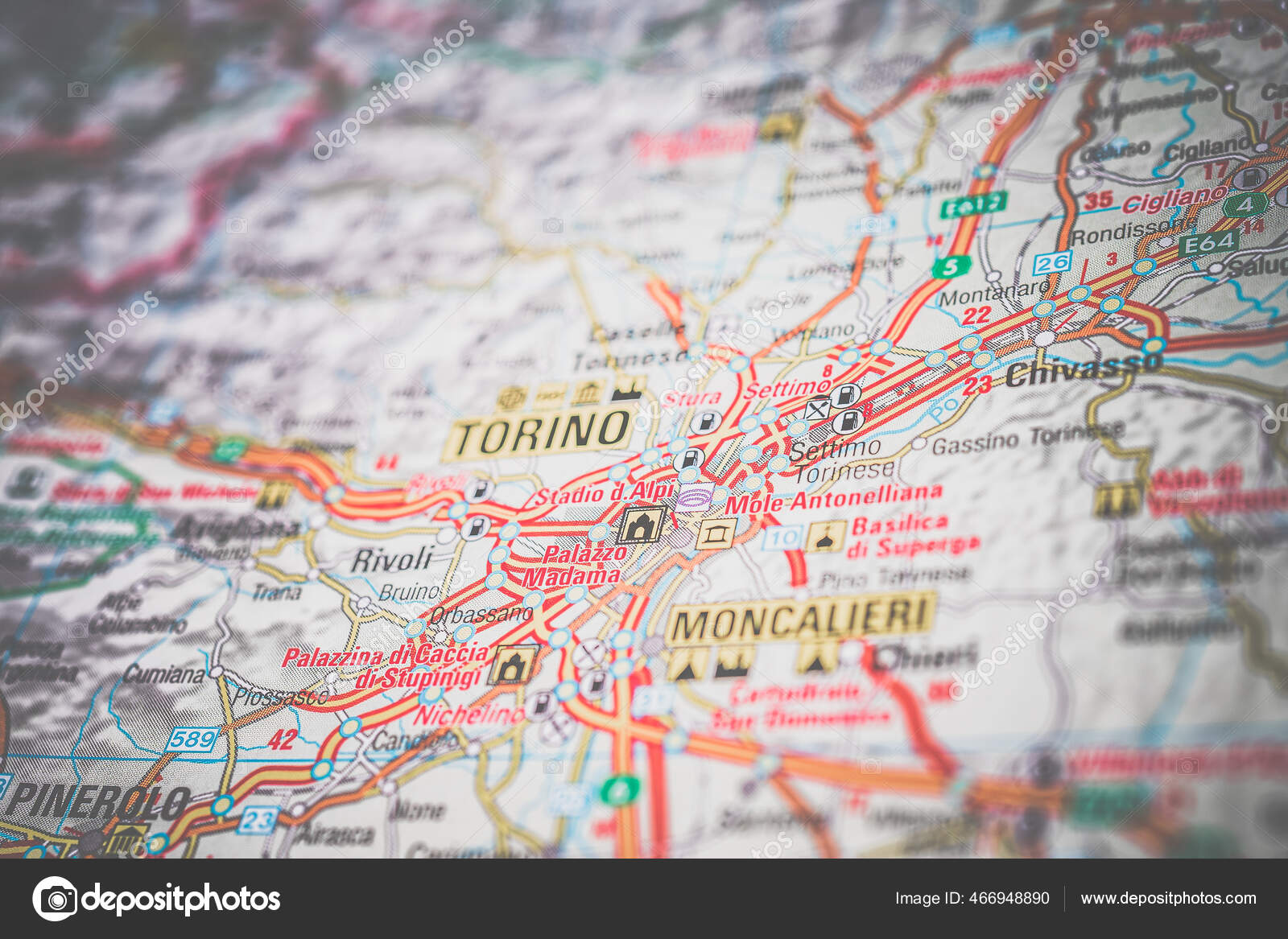 Torino Europe Map — Stock Photo © aallm #466948890