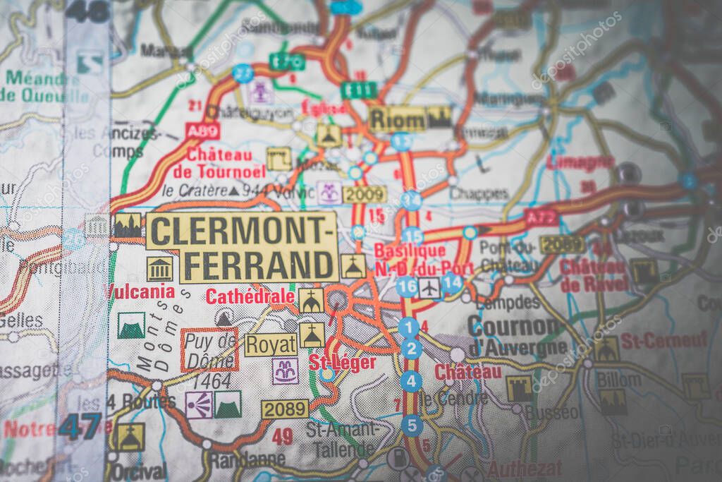 Clermont Ferrand en el mapa de Europa 2022