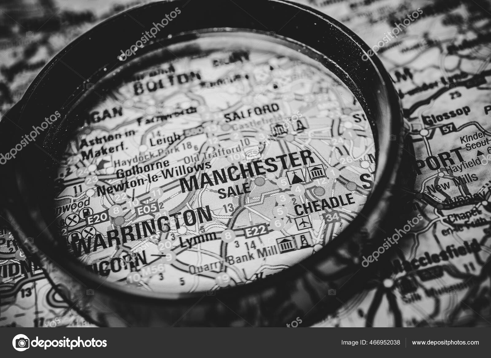 Manchester Map Europe Stock Photo by ©aallm 466952038