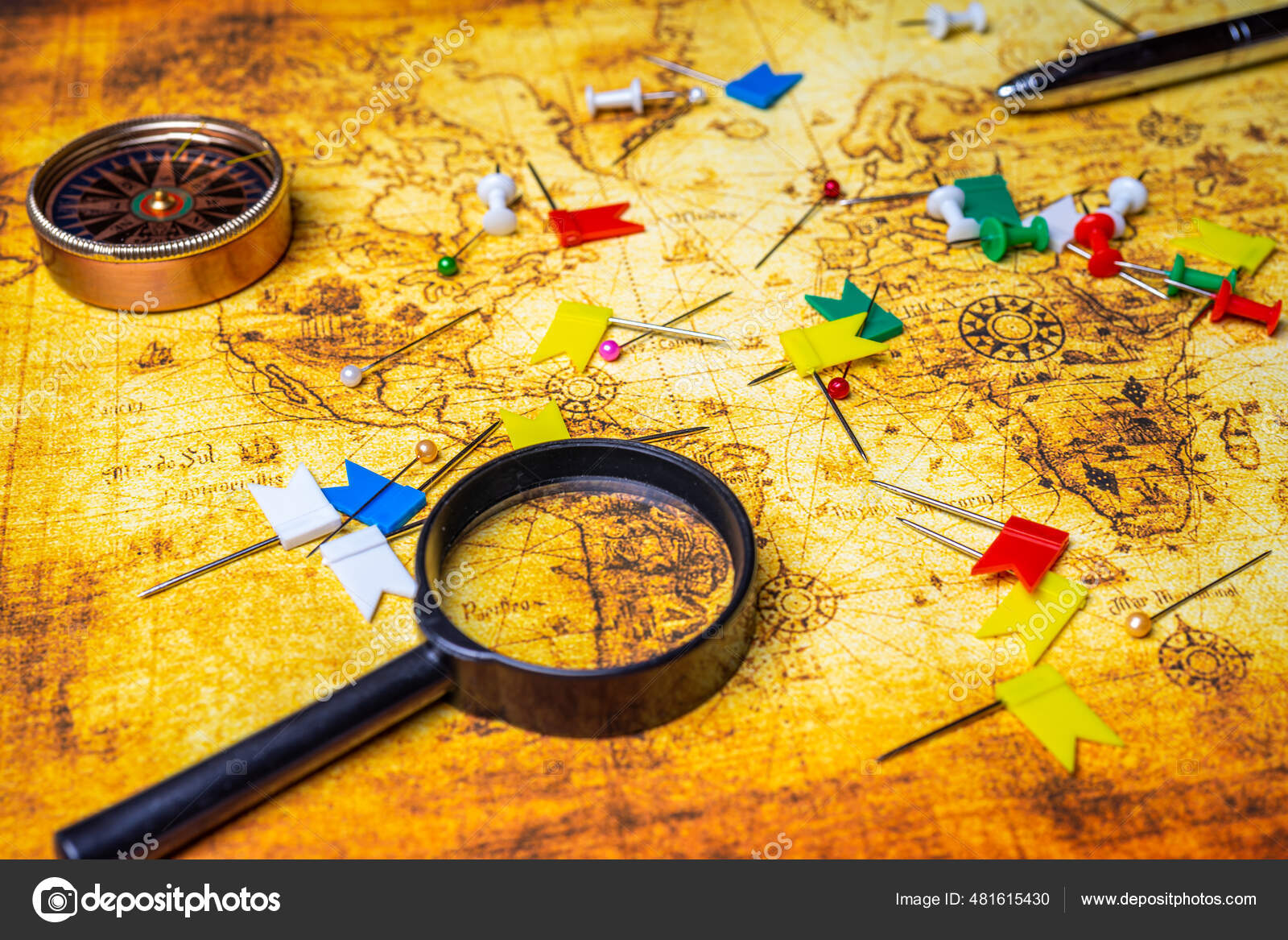 Retro Old Map Background Texture — Stock Photo © aallm #481615430