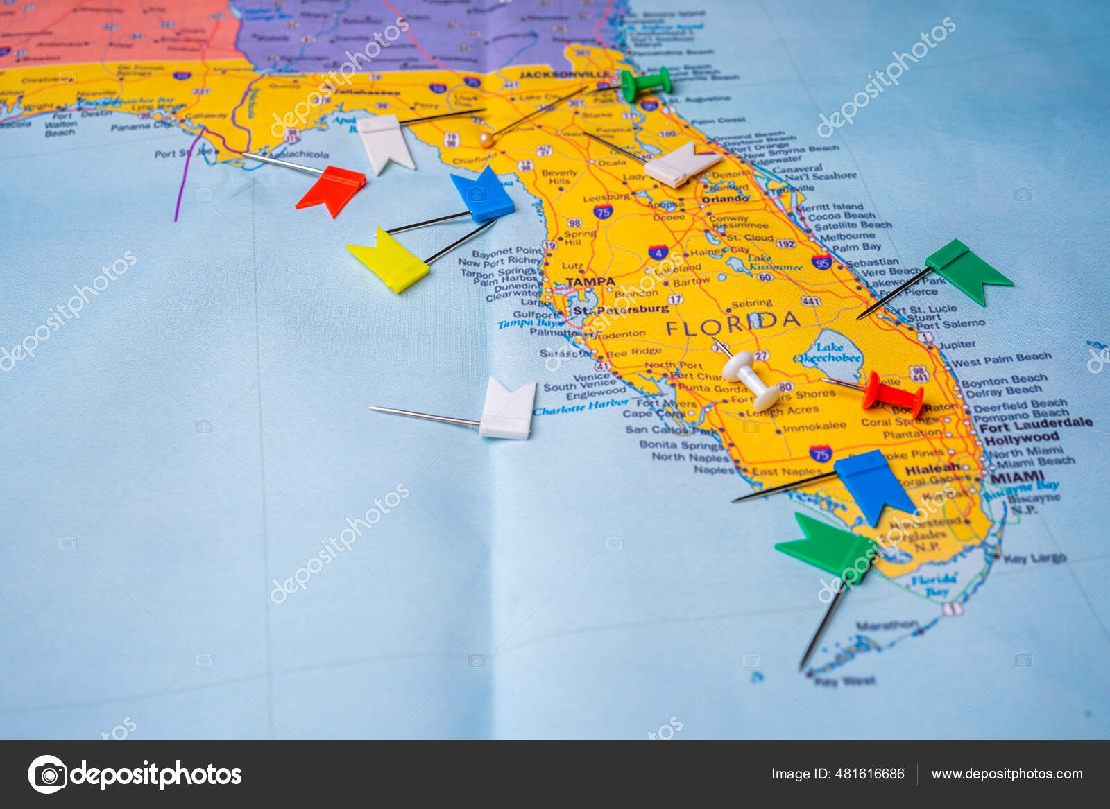 Florida Map Travel Background Texture Stock Photo by ©aallm 481616686