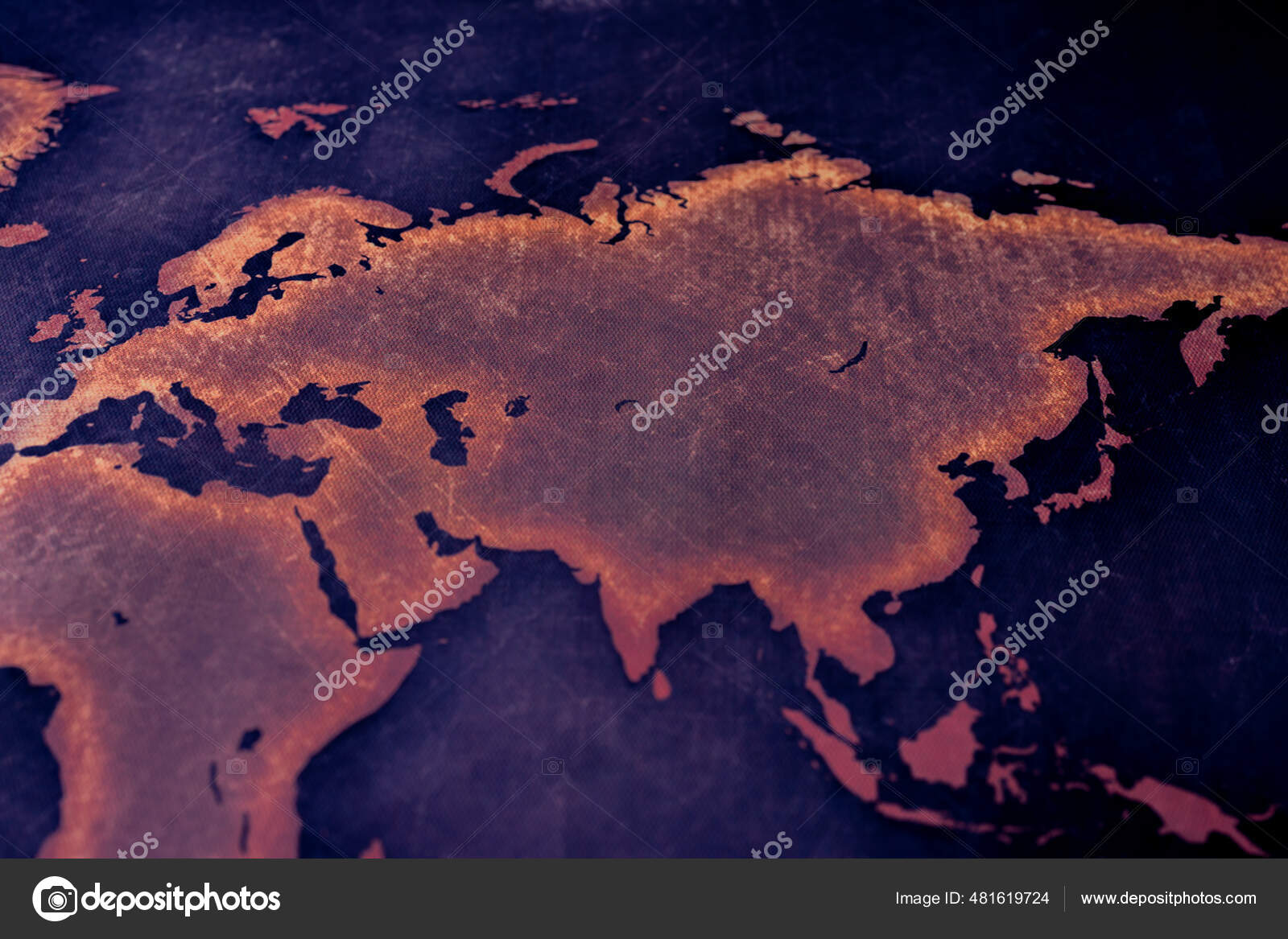 Schematic Map Of The World Schematic Map World Stock Photo 2