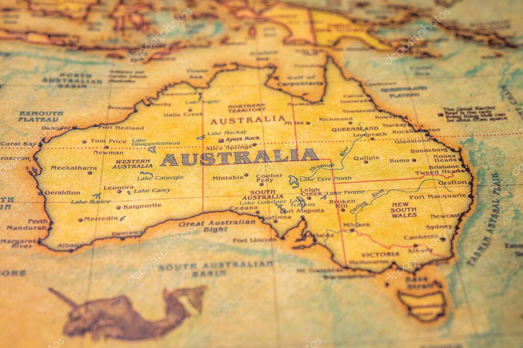 Australia en el mapa del mundo 2024