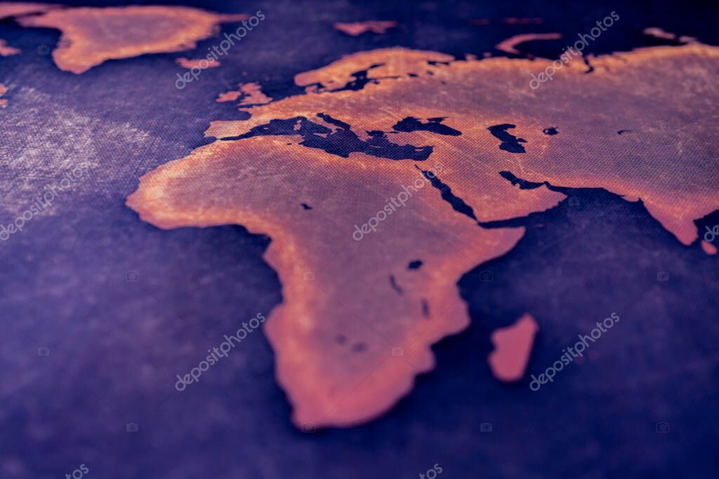 Mapa esquemático del mundo 2022