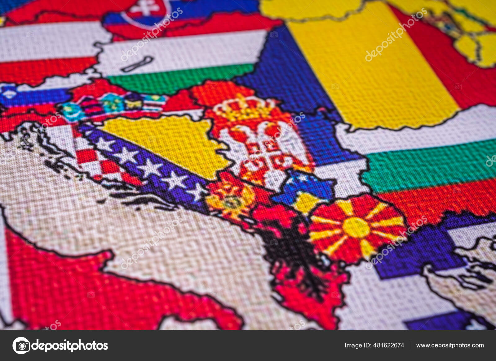Balkan Countries Map Europe Background Stock Photo by ©aallm 481622674