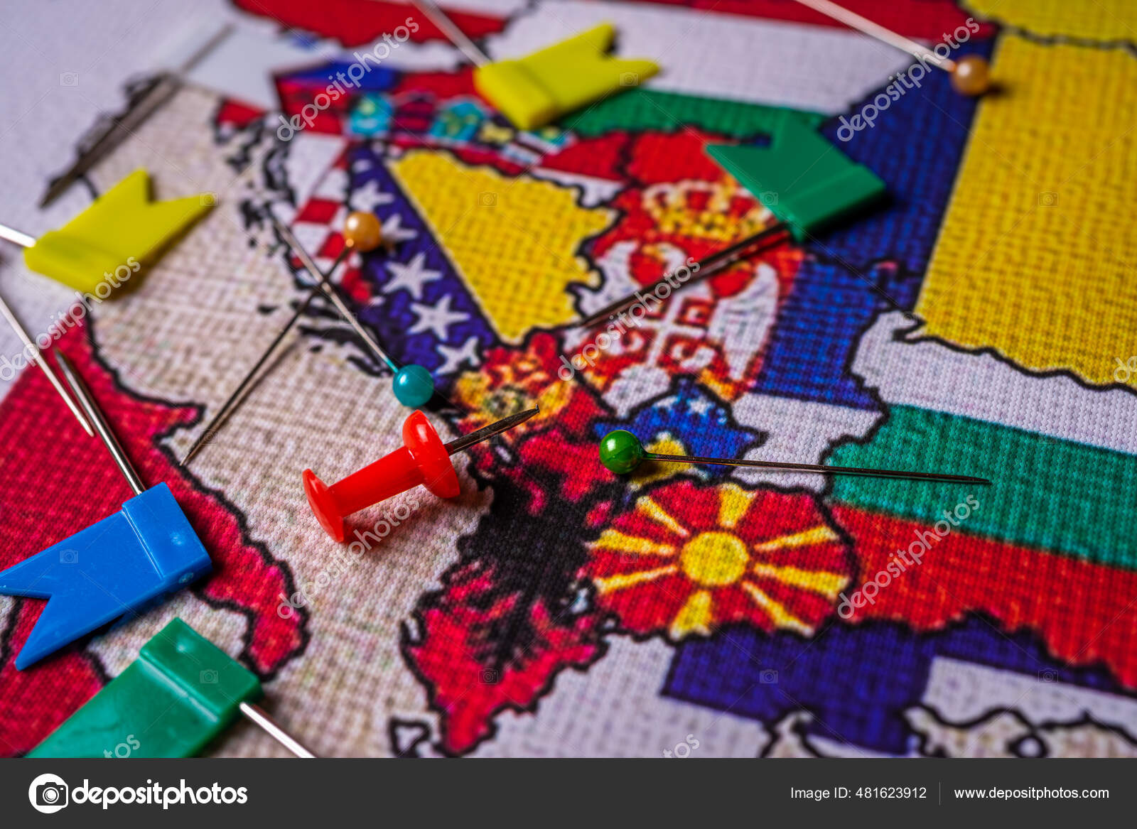 Balkan Countries Map Europe Background Stock Photo by ©aallm 481623912