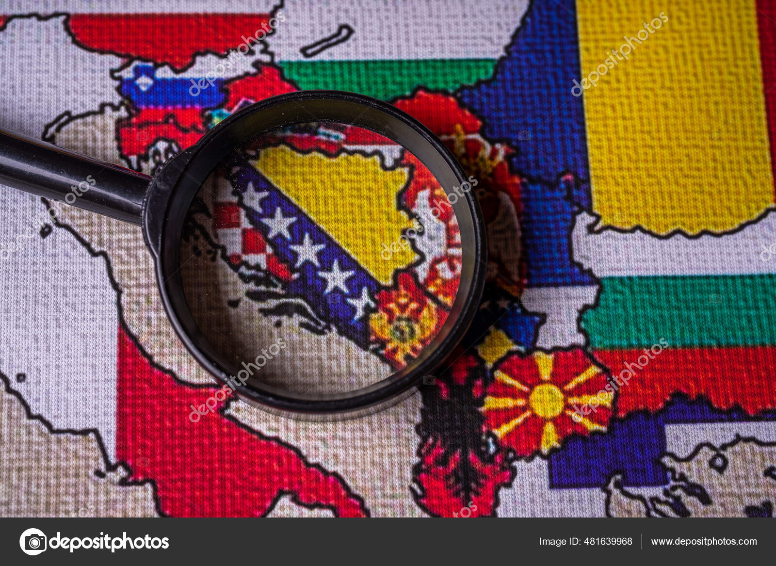 Balkan Countries Map Europe Background — Stock Photo © aallm #481639968