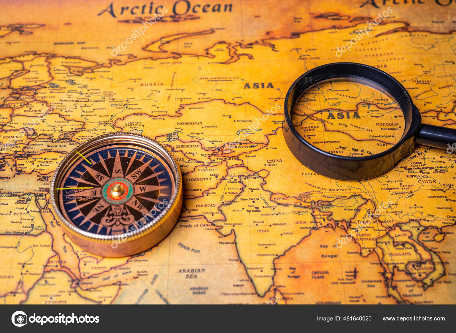 Asia Map Background Texture — Stock Photo © aallm #481640020