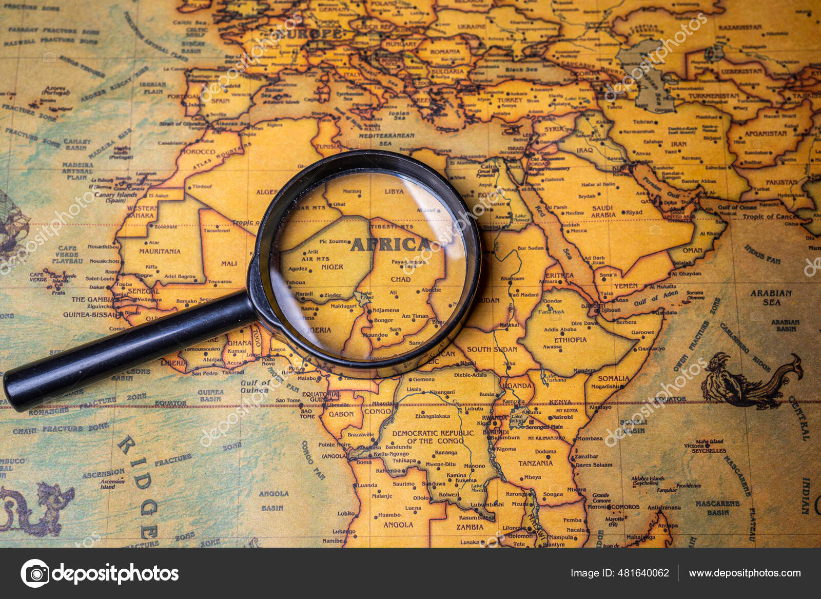 Africa Map Background Texture — Stock Photo © aallm #481640062