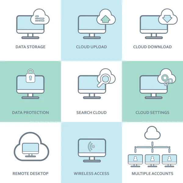 Cloud computing symbols Vector Art Stock Images | Depositphotos