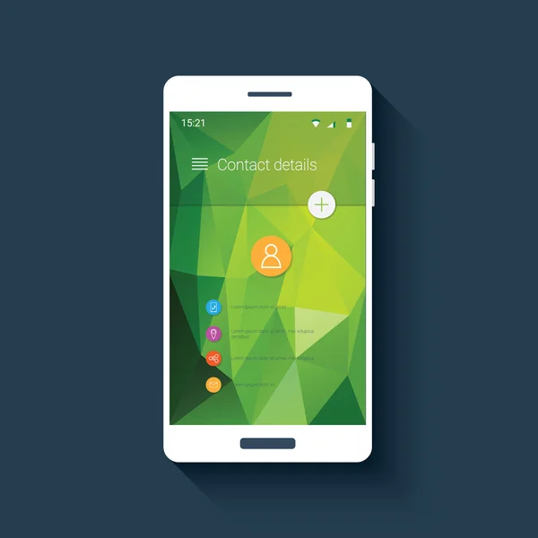 Mobile user interface login screen with analog clock symbol. Stock ...