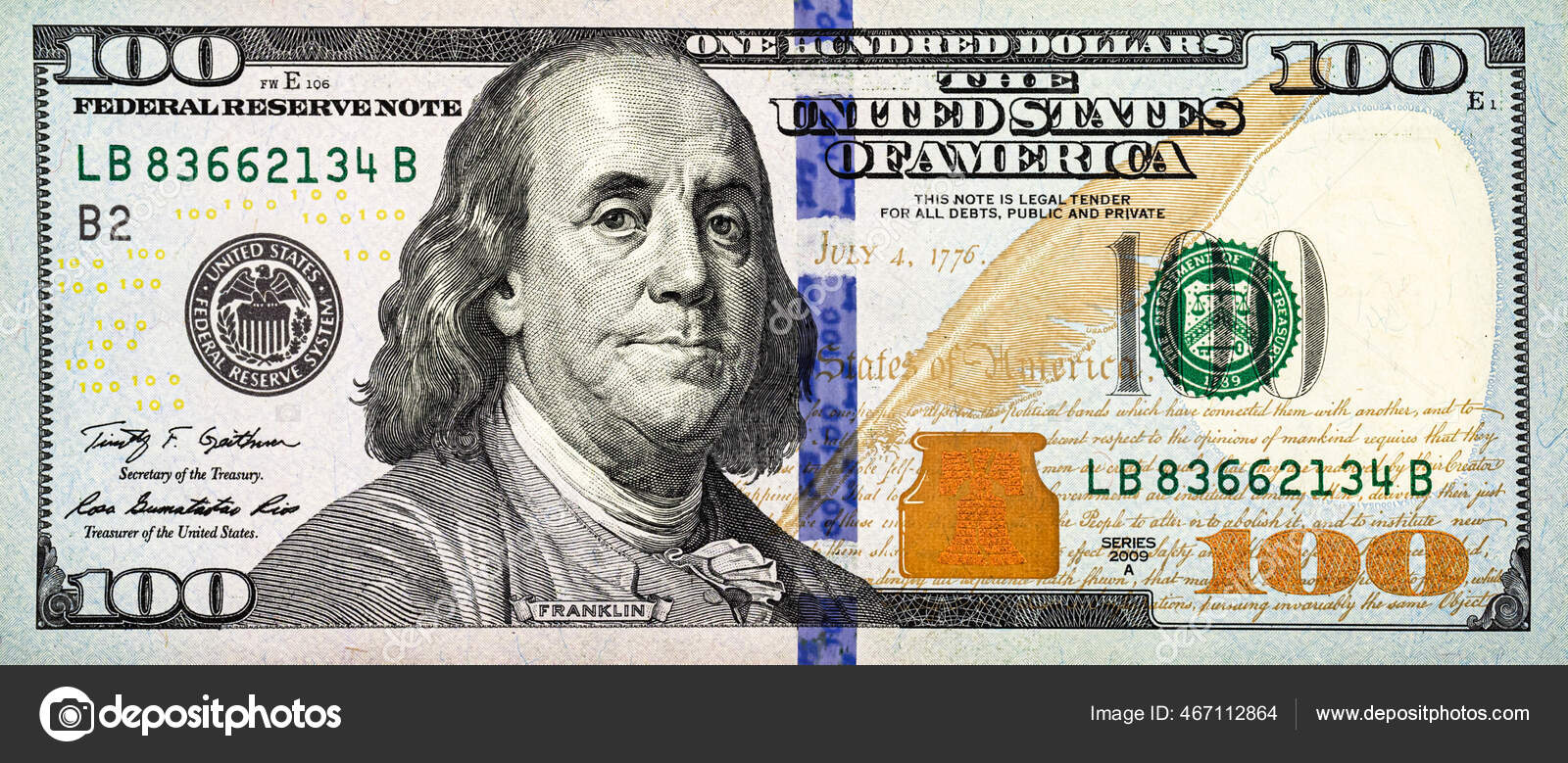 Hundred Redesigned American Dollars Close Front Side — Stock Editorial ...