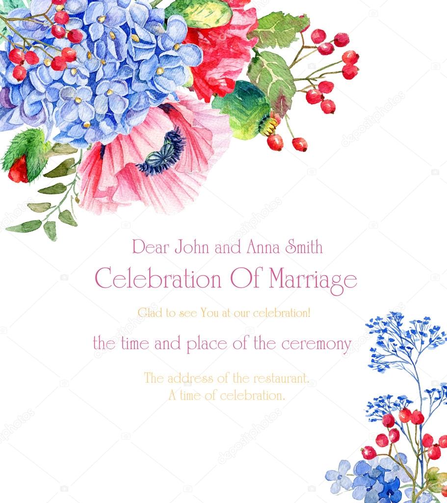 Frame with flowers. Invitation card. Stock Illustration by ©inna73 ...