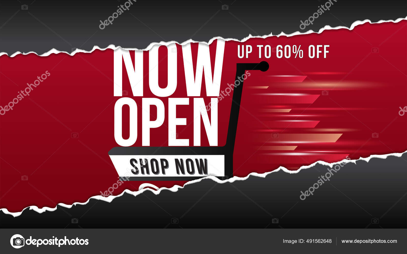 Now Open Shop New Store Red Orange Color Fire Sign Stock Vector Image ...