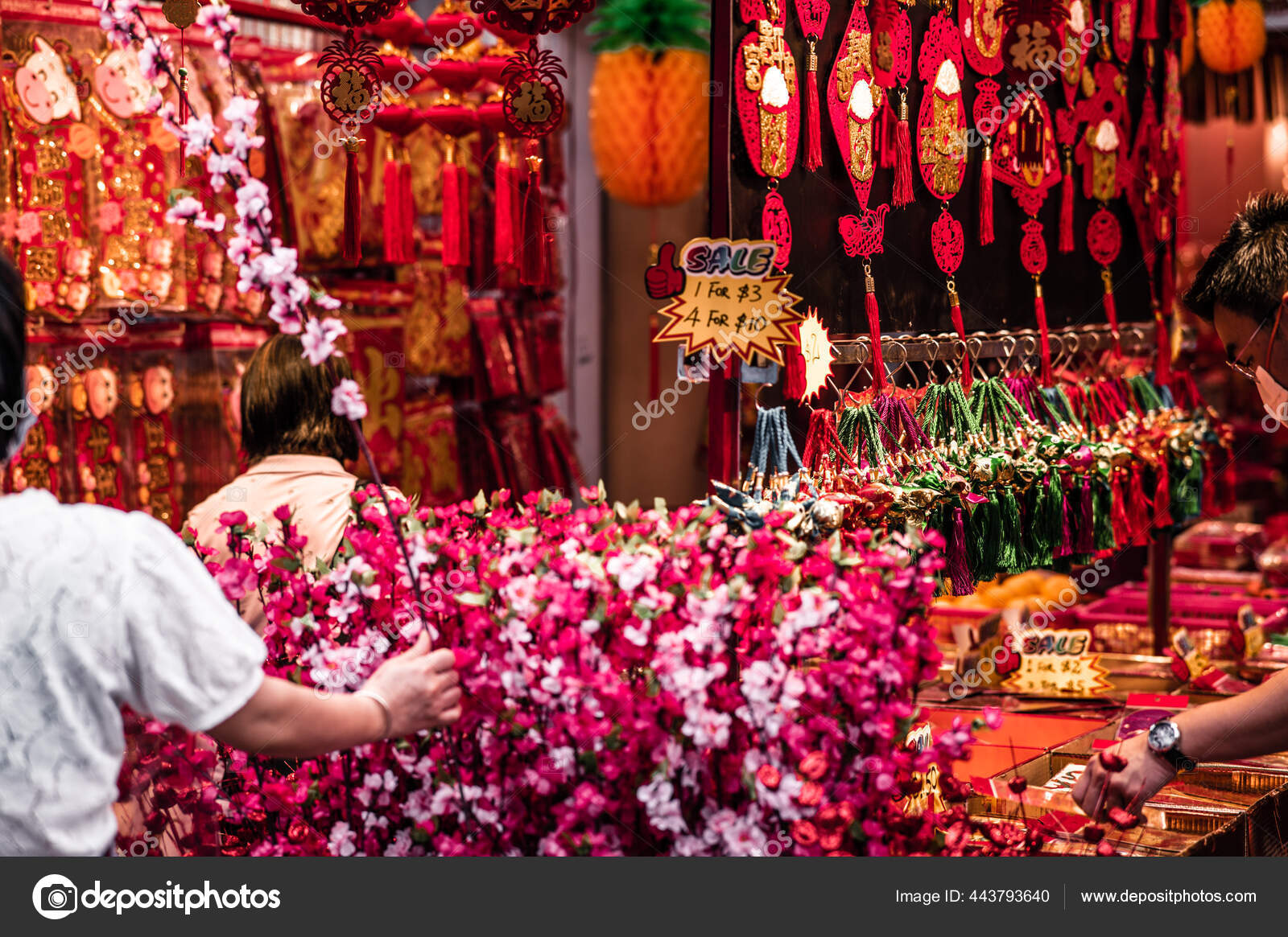 Outdoor Asia Spring Lunar Chinese New Year Ornaments Decorations Red ...