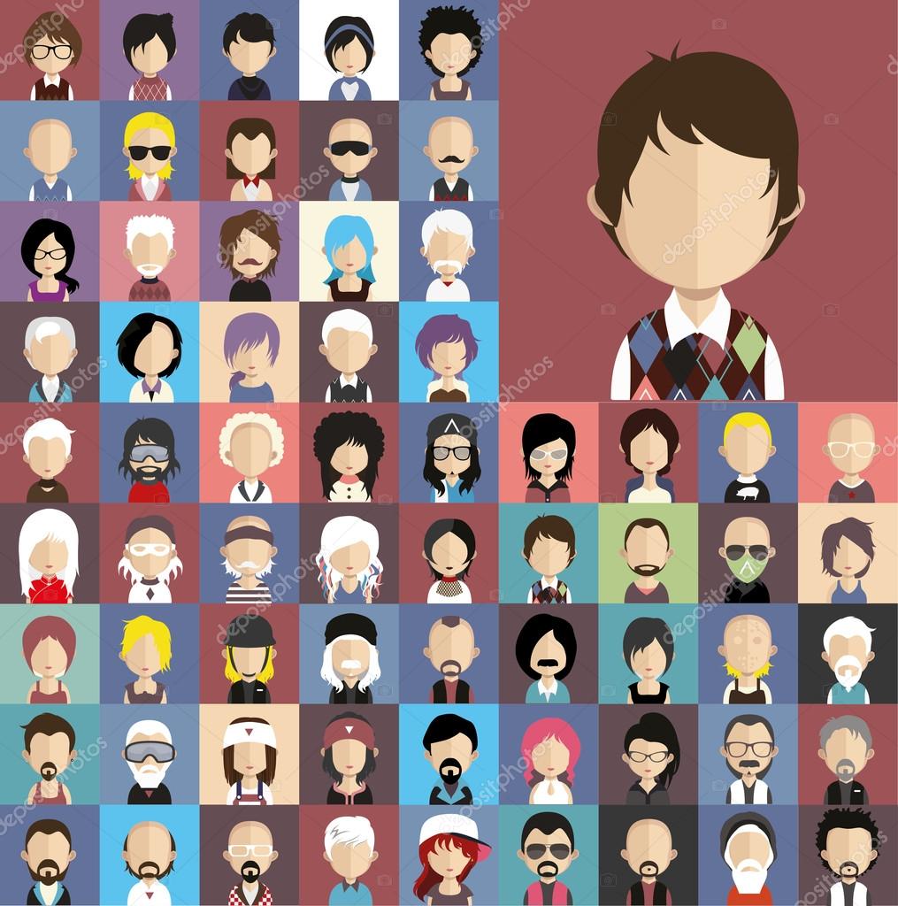 People faces icons Stock Vector Image by ©Sky-Designs #60005061