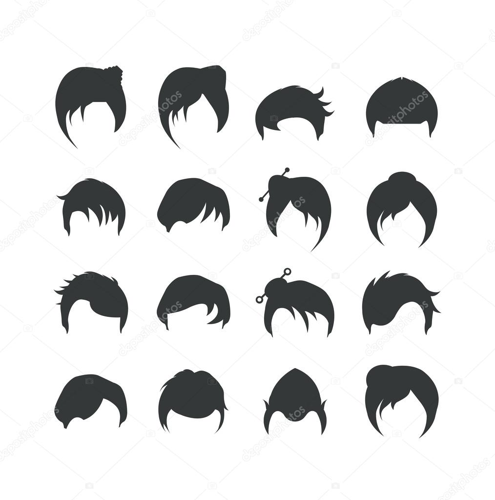 Set of hair style icons Stock Vector Image by ©Sky-Designs #84403068