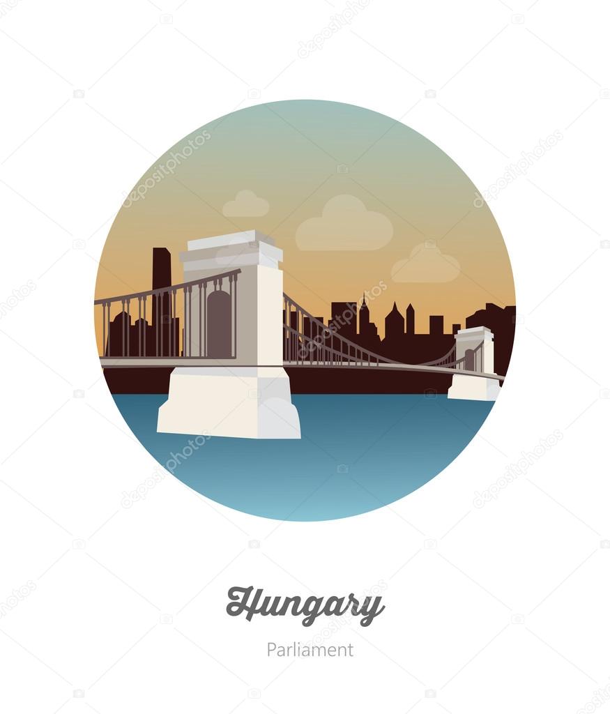 Chain Bridge in Budapest Stock Vector Image by ©Sky-Designs #88379496