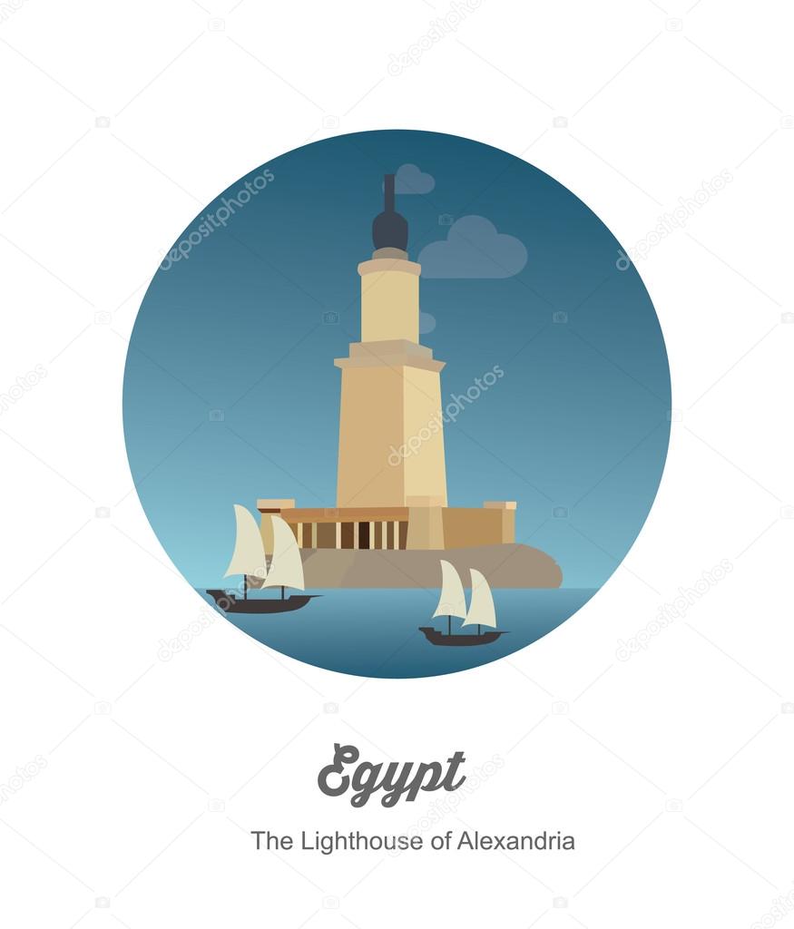 Lighthouse in Alexandria icon Stock Vector Image by ©Sky-Designs #89747436
