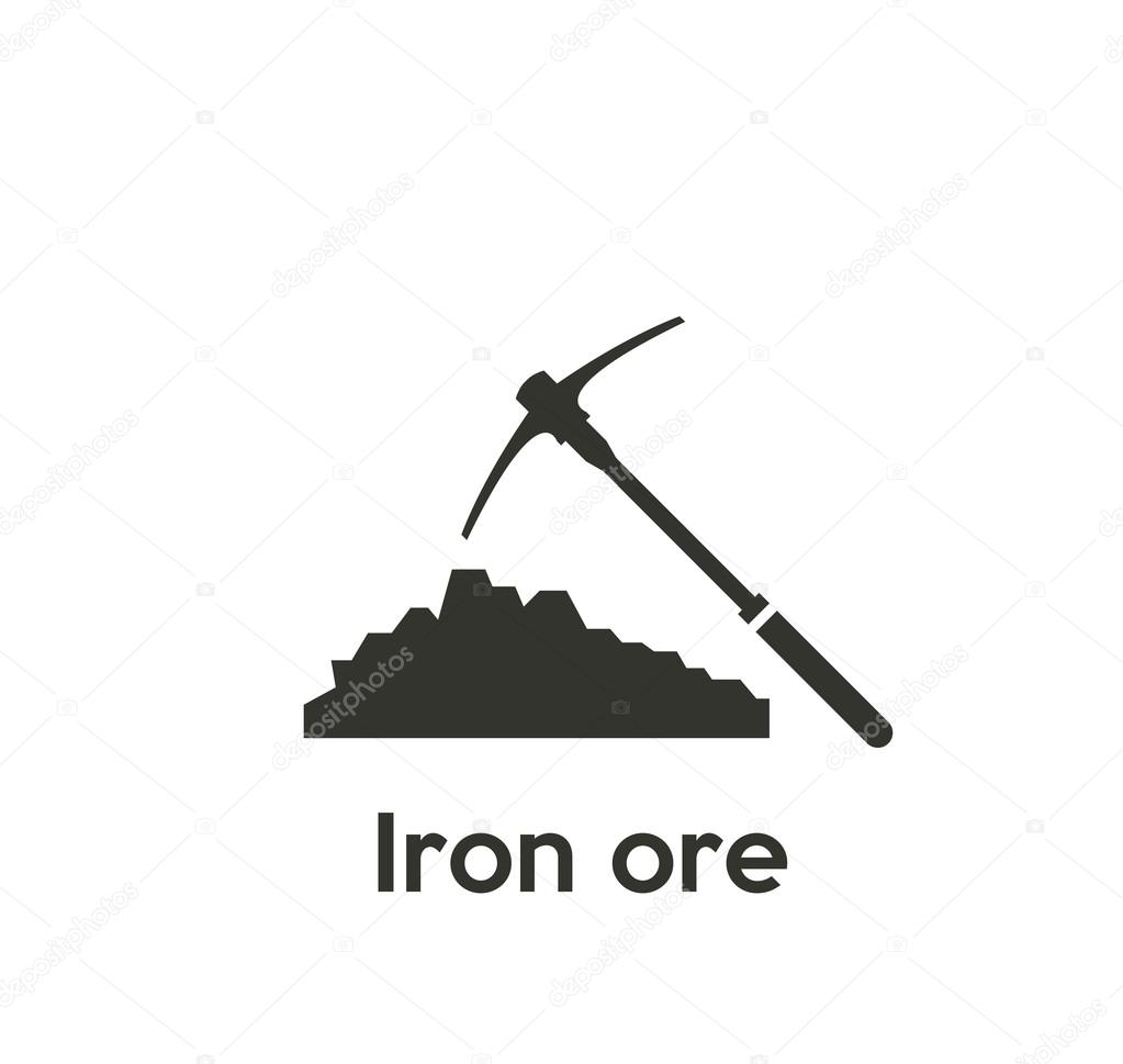 Iron Ore Icon Crystals, Iron Ore. Precious Minerals And A Jeweler Set