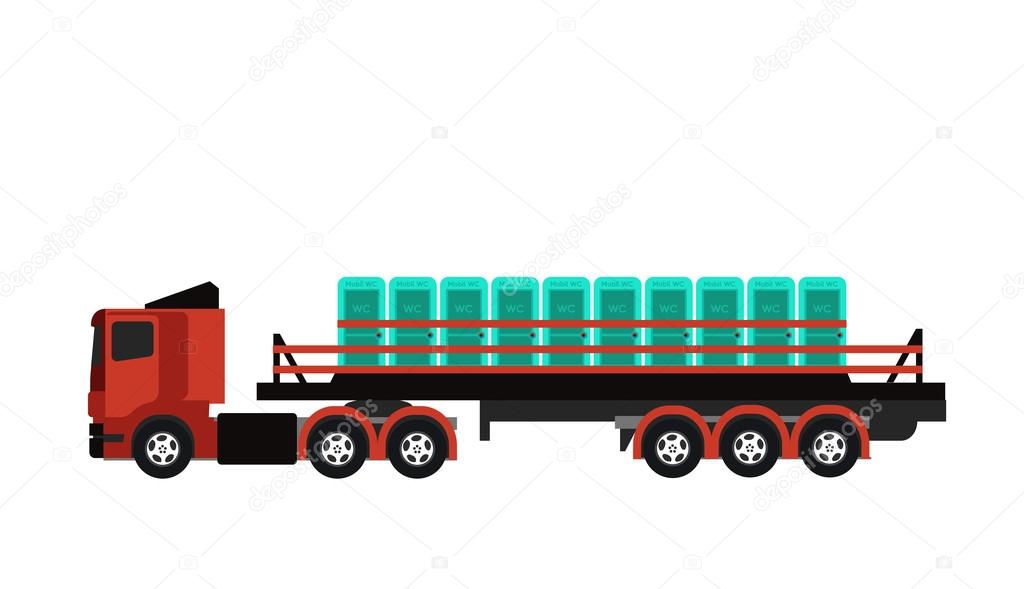 Camion de transport wc mobile Stock Vector by ©Sky-Designs 99495974