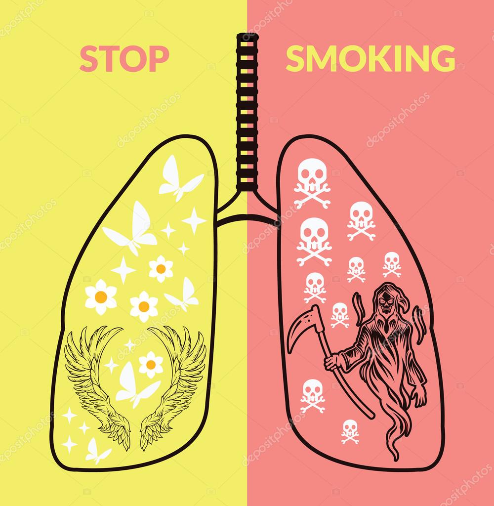 Stop smoking. Vector cartoon banner Stock Vector Image by ...