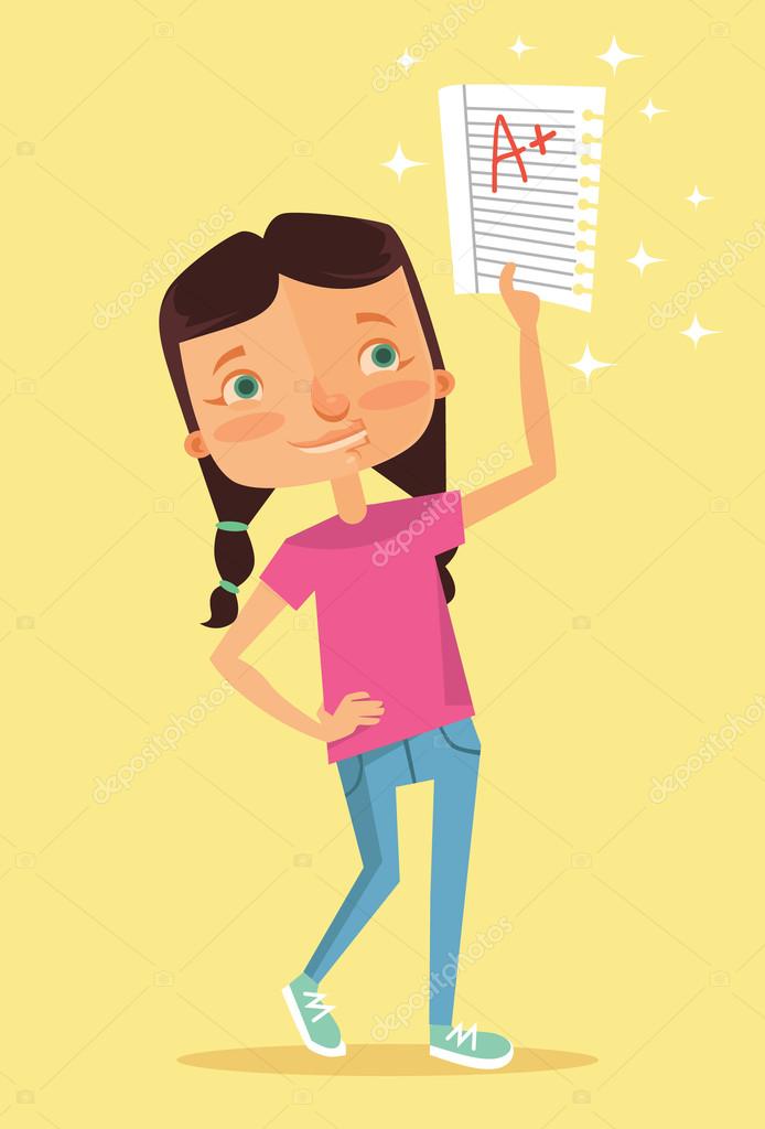 Studious Student Cartoon