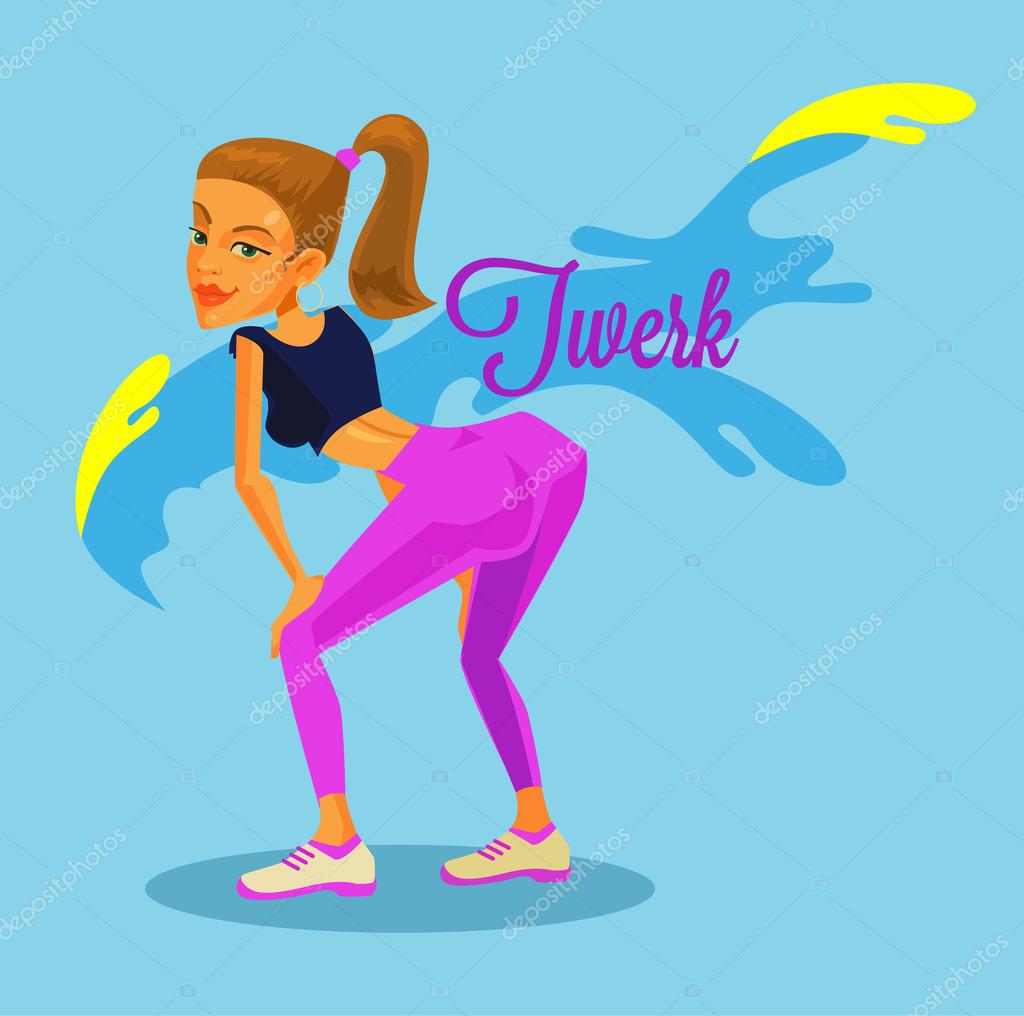Twerk dance. Vector flat illustration Stock Vector Image by ... Twerk dance. Vector flat illustration Stock Vector Image by ...