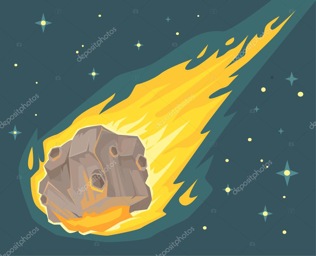 Météorite de flamme. Illustration vectorielle de dessin animé plat ... Météorite de flamme. Illustration vectorielle de dessin animé plat ...