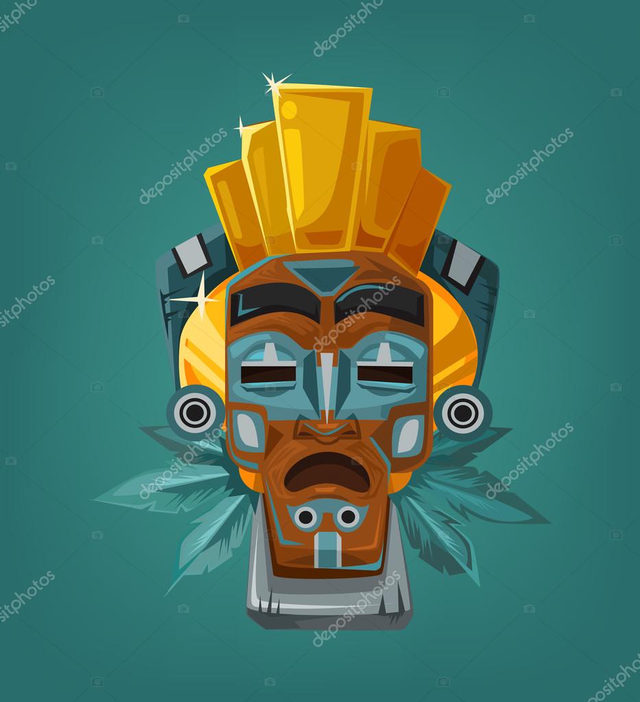 Mayan Mask Vector