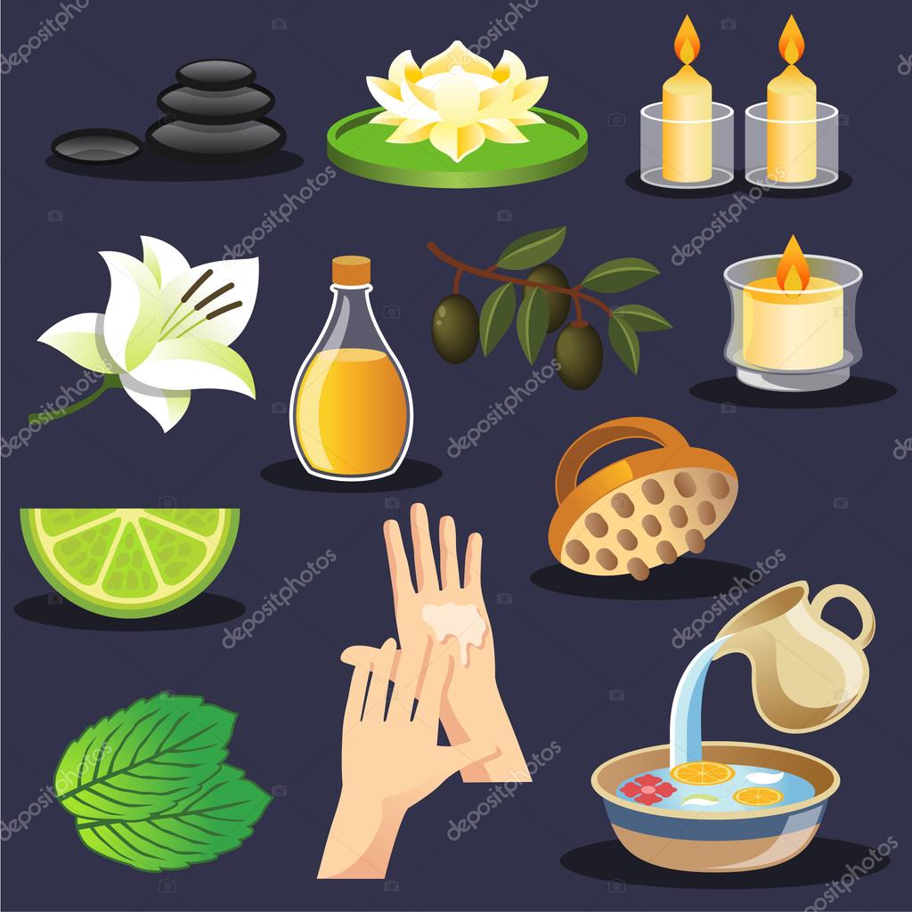 Vector spa icon set Stock Vector Image by ©prettyvectors #64907555