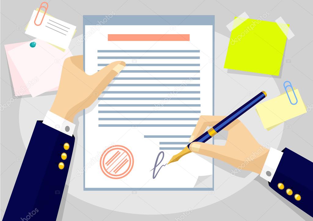 Acuerdo vectorial ilustración plana 2023