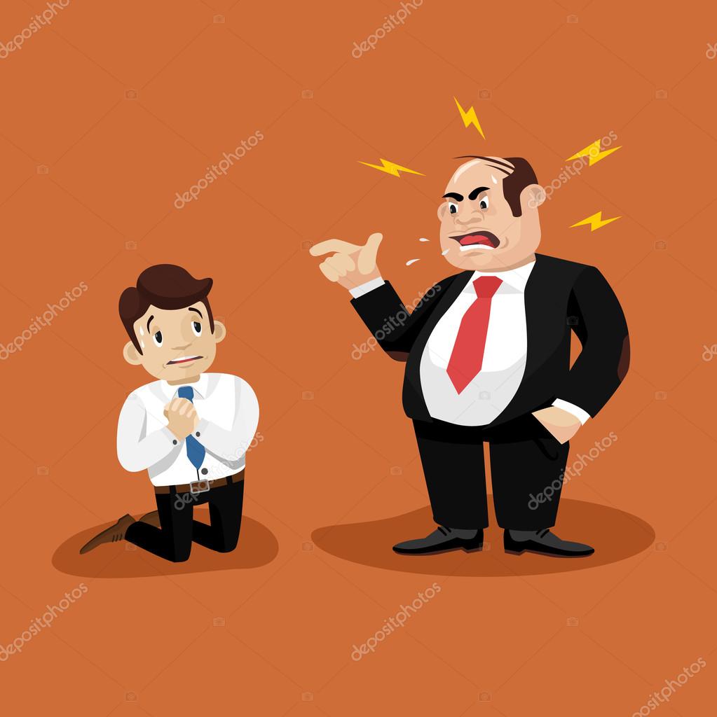 Boss screams on worker Stock Vector Image by ©prettyvectors #66316813 Boss screams on worker Stock Vector Image by ©prettyvectors #66316813