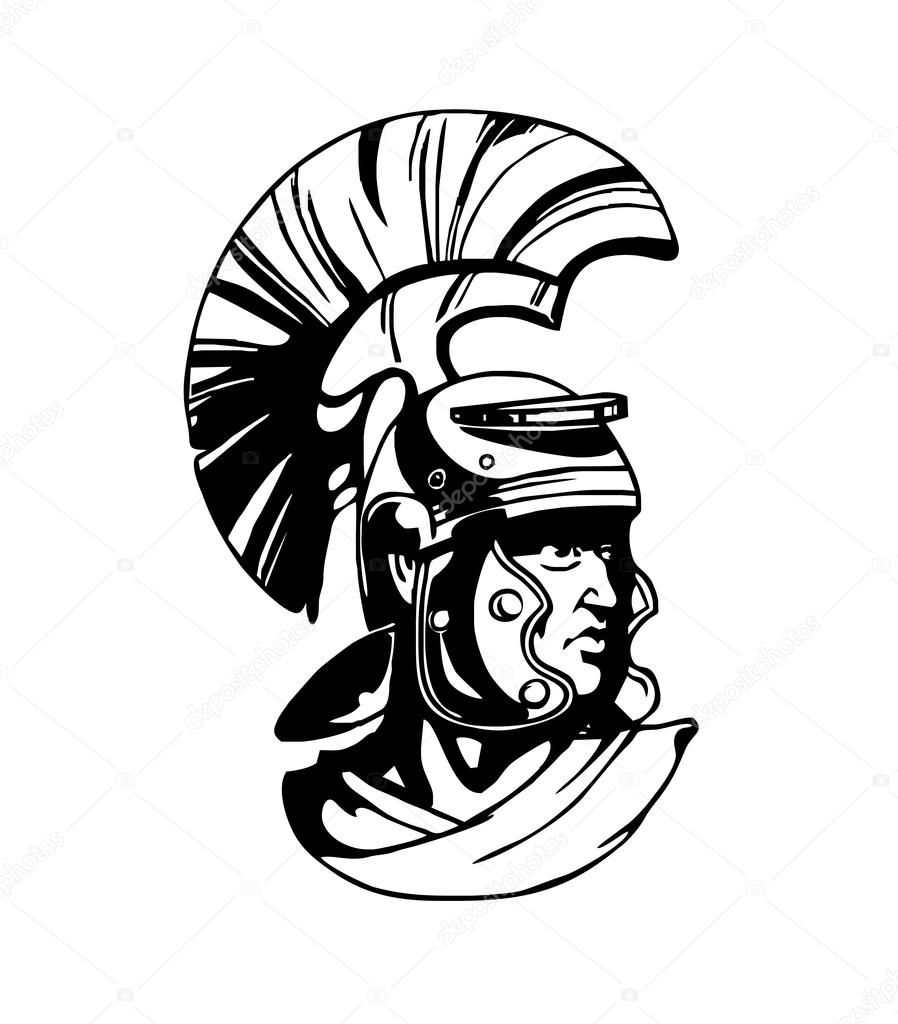 Gladiator Head Drawing